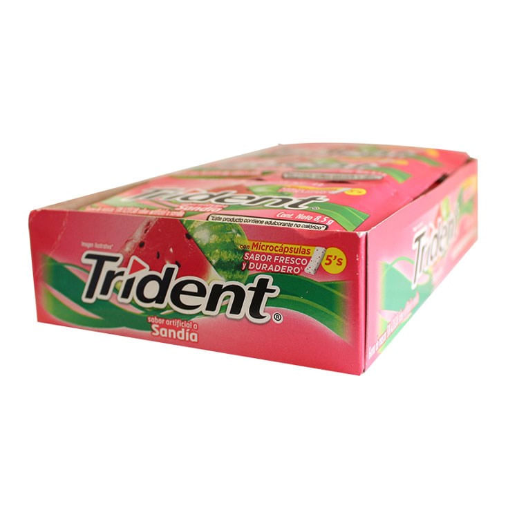 Trident Chicle Sin Azucar Sandia 18Un 153 Gr
