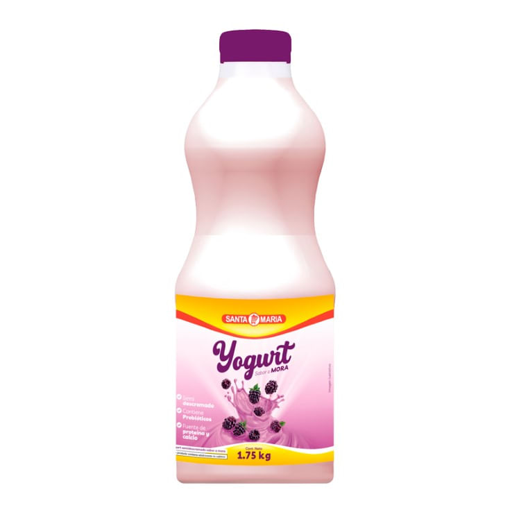 Yogurt Bebible Sabor Mora Santa María 1.75Kg