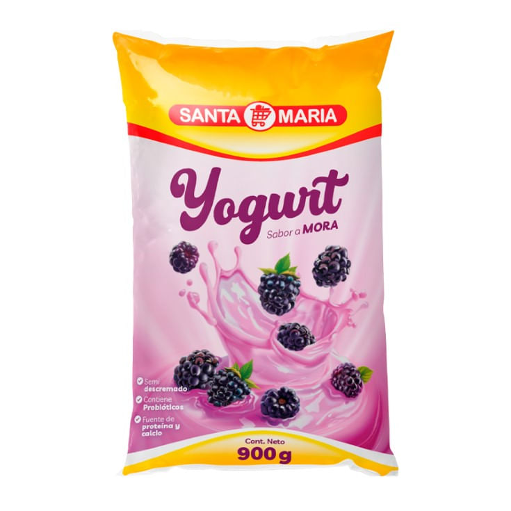 Yogurt Bebible Sabor Mora Santa María funda 900g